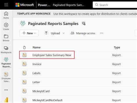 View A Paginated Report In The Power Bi Service Power Bi Microsoft