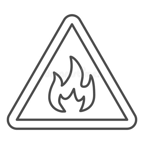 El Vector Inflamable Del Fuego De La Muestra De La Precaución Aisló El