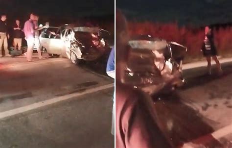 Quatro pessoas da mesma família morrem após carro bater de frente