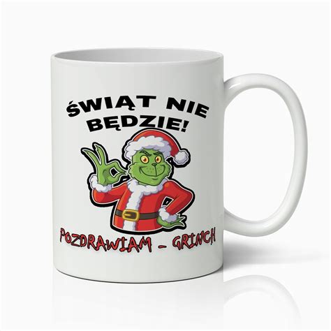KUBEK GRINCH PREZENT NA ŚWIĘTA POD CHOINKĘ GRINCH RÓŻNE WZORY 330 ML