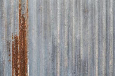 Textura De Chapa De Ferro Galvanizado Velha Enferrujada Foto Premium