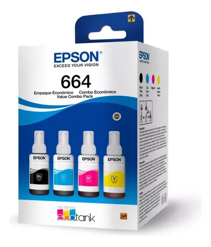 Pack 4 Tintas Epson 664 Original Ecotank Envío Gratis Cuotas sin