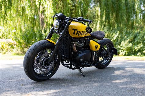 UNMELLOW YELLOW Triumph Bobber From Thornton Hundred Pipeburn