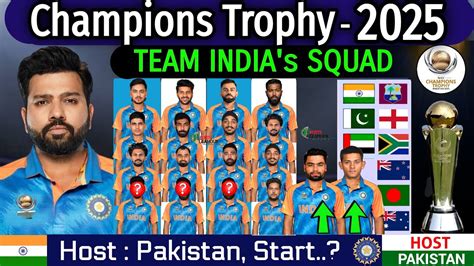 Icc Champions Trophy Team India Squad Champions Trophy