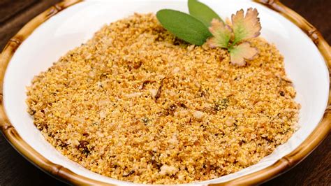 Farofa Crocante Feita Polenta De Milho Casal Cozinha
