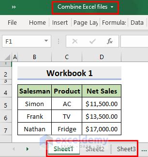 Combine Multiple Excel Files Into One Workbook With Separate Sheets 4