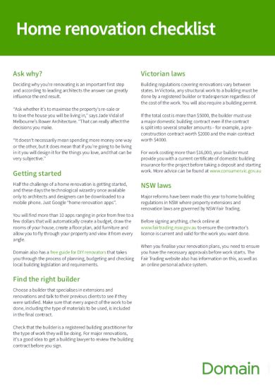 Home Renovation Checklist Examples Format Pdf