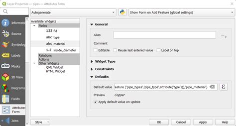 Qgis Value Map Widget Look Up Table Geographic Information Systems
