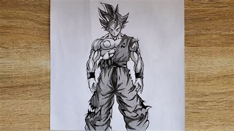 Drawing Goku Master Ultra Instinct Full Body Pencil Sketch YouTube