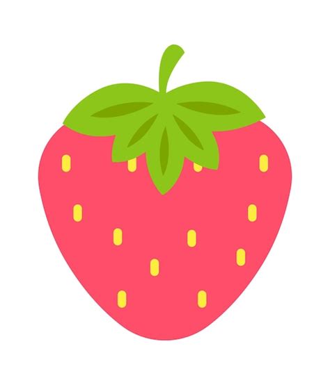 Icono de fruta de fresa ilustración vectorial Vector Premium