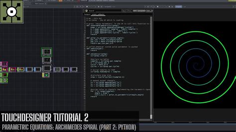 Touchdesigner Tutorial Parametric Equations Archimedes Spiral