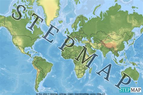 Stepmap Weltkarte Landkarte F R Welt