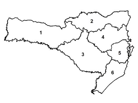 Desenhos De Mapa De Santa Catarina 7 Para Colorir E Imprimir