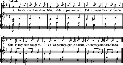 A la claire fontaine Paroles de chanson Tête à modeler