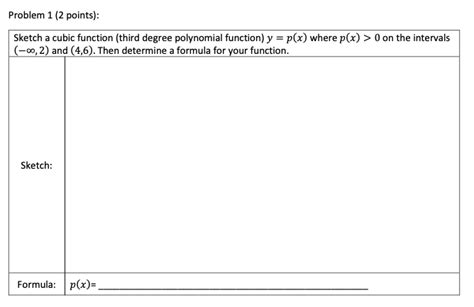 problem 1 2 points sketch a cubic function third