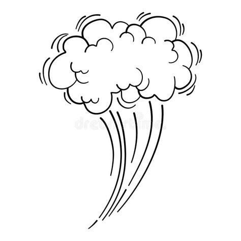 Effet De Déplacement Du Nuage De Vitesse Bande Dessinée Ligne Nuages