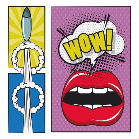 Historieta Del Arte Pop De La Historia Del Cómic Ilustración del Vector