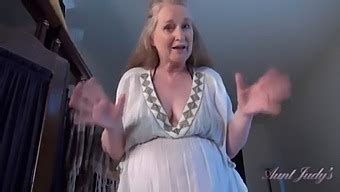 AuntJudys Your Busty 61yo GILF Stepmom Maggie Jacks You Off Sucks