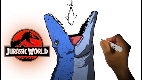 How To Draw JURASSSIC WORLD MOSASAURUS YouTube