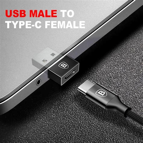 Baseus USB Męski na typ C żeński Kabel OTG Adapter Converter Przewód