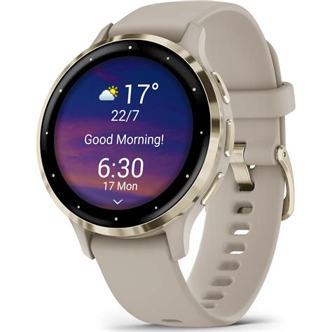 Смарт часовник Garmin Venu 3S GPS Wi Fi силиконова каишка сив