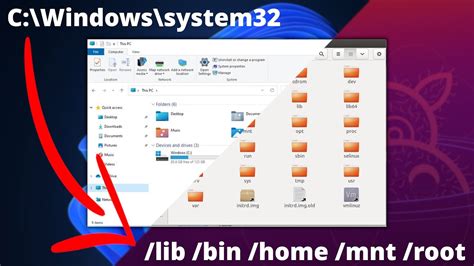 Linux Vs Windows File System Structure Compared YouTube