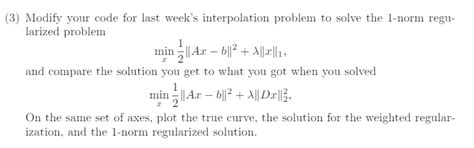 solved 3 modify your code for last week s interpolation