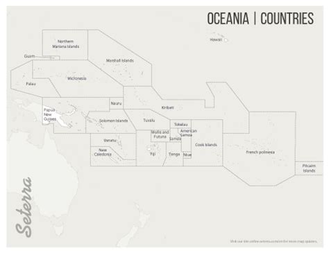 Oceania Countries And Territories Printables Seterra