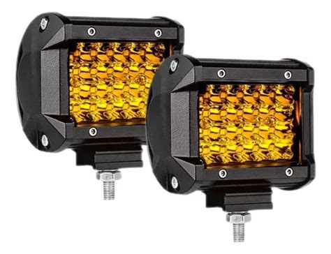 Par Faros 24 Led Auxiliar Dually Con Estrobo 4x4 72w Ambar MercadoLibre