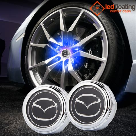 Parts Accessories 4 Pcs 52mm MAZDA Silver Alloy Wheel Center Caps