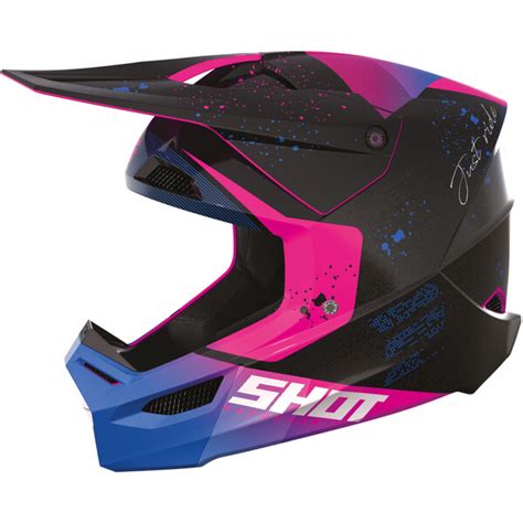 Produit En Gros L Rose Noire Nuit F Casque De Moto Cross Face En Fibre