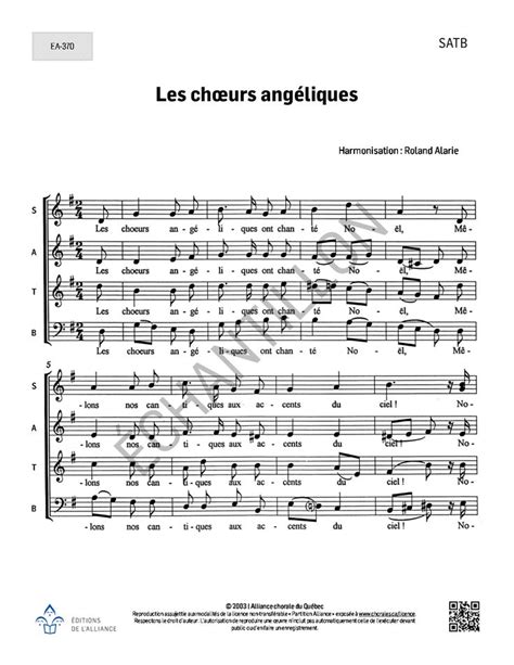 Sheet Music With The Words Les Churs Angelques Written In French And