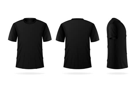 3d Realista Negro Camiseta Modelo 22827941 Vector En Vecteezy