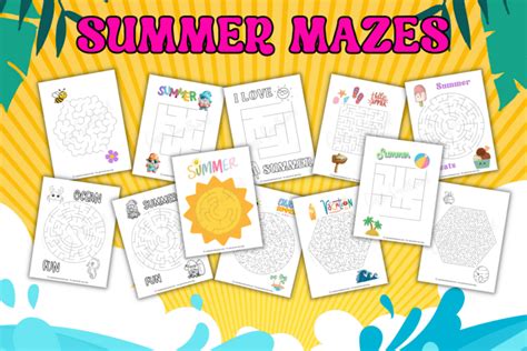 Summer Maze Worksheets Free Printable Cassie Smallwood