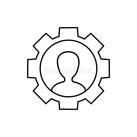 Icono Del Vector De Los Ajustes En El Fondo Blanco Ilustración del