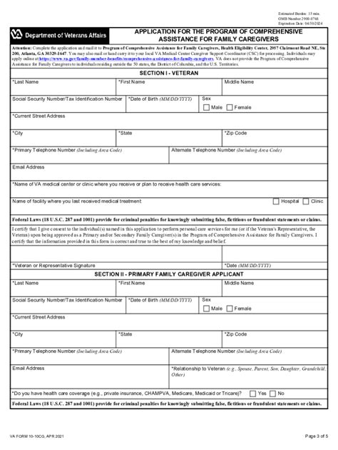 VA Form 10 10CG Fill And Sign Printable Template Online US Legal Forms
