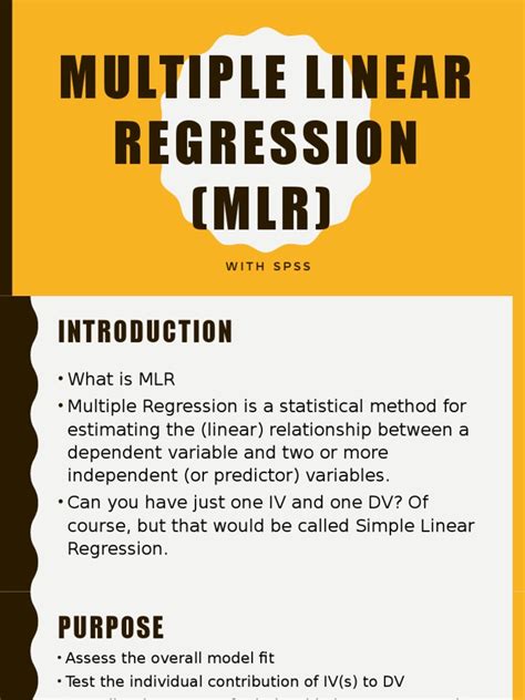 multiple linear regression mlr pdf dependent and independent variables regression analysis