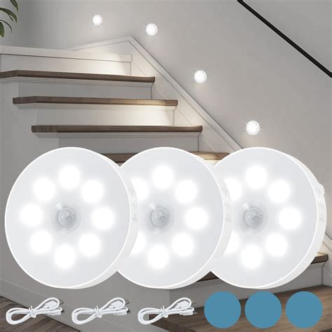 SunSign 3PCS Luces Con Sensor De Movimiento Con Luz Nocturna LED Carga