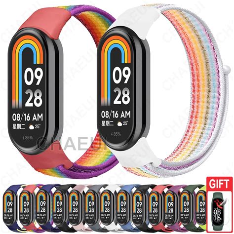 Pulseira De Nylon Acessórios Para Xiaomi Mi Band 8 Escorrega o Preço
