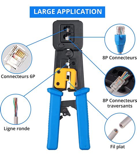 kit outils de sertissage rj45 testeur rj45 pince à sertir rj45 rj12