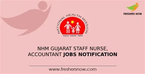 Nhm Gujarat Staff Nurse Accountant Jobs Notification For Posts