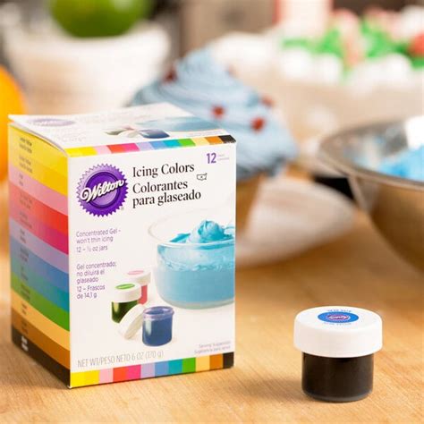 Wilton 601 5580 Variety Pack Gel Food Coloring 5 Oz Bottles 12 Pack