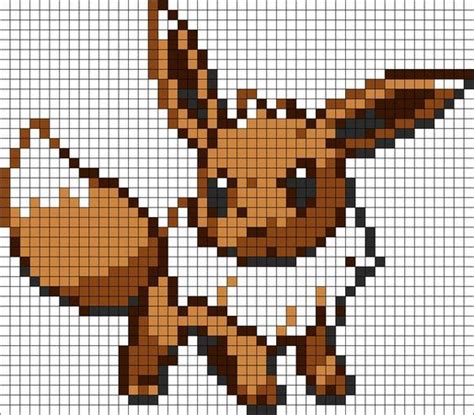 50 idées de dessins pixel art Pokémon à colorier
