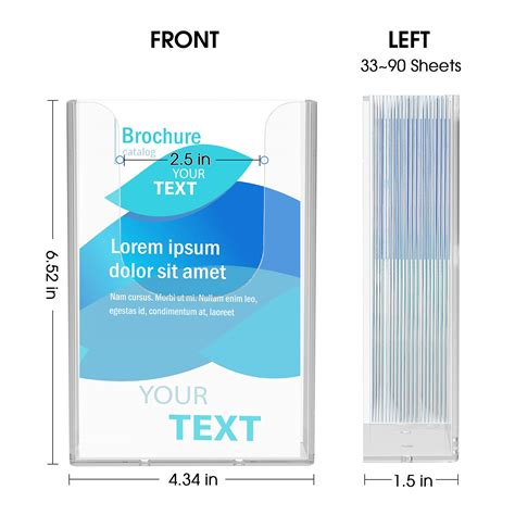 Maxgear Brochure Holder X Inches Sign Holder Wall Mount Literature