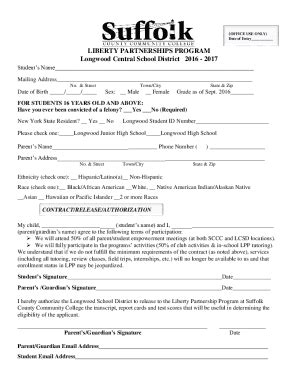 Fillable Online Www3 Sunysuffolk OFFICE USE ONLY Fax Email Print