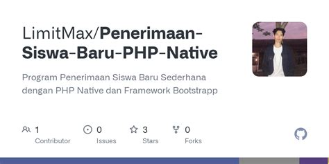 Github Limitmax Penerimaan Siswa Baru Php Native Program Penerimaan