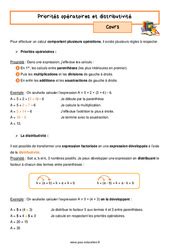 Priorités opératoires 5ème Exercices cours évaluation révision pdf