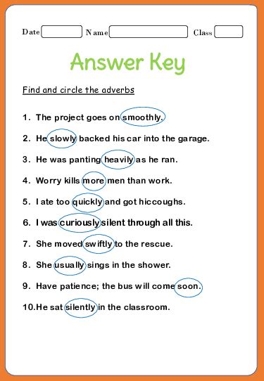 Printable Adverb Worksheets For 2nd Grade Exercise 2 Your Home Teacher
