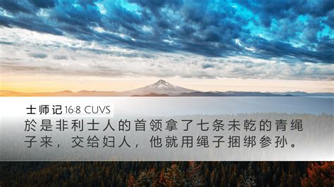 士 师 记 16 8 CUVS Desktop Wallpaper 於 是 非 利 士 人 的 首 领 拿 了 七