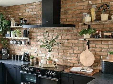 Brick Backsplash Wall For Stylish Kitchen Decor